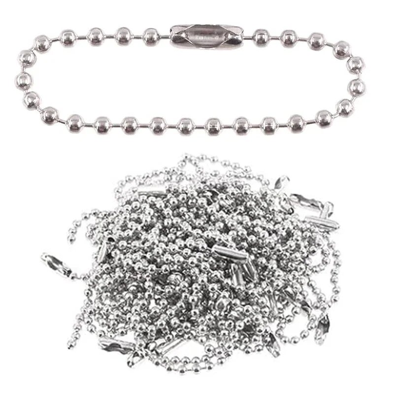 Цепочки из бисера 10/100 шт, разноцветные, металлические Серебряный, 10pcs, white