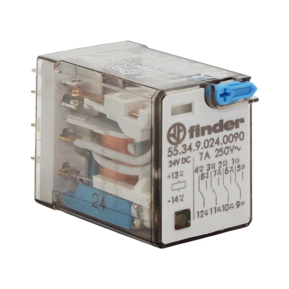 Finder 55.34.9.024.0090 Промежуточное реле 4CO 7А (= 24V DC)