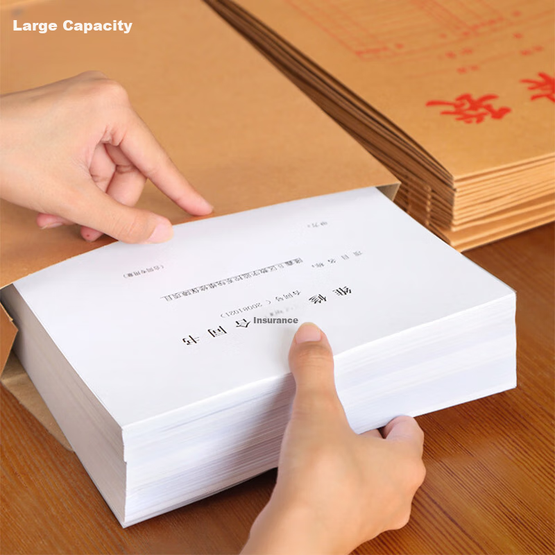 Yuzijian А4 толстые картонные папки из крафт-бумаги 250г 10 см боковая ширина вместительные для тендеров и контрактов