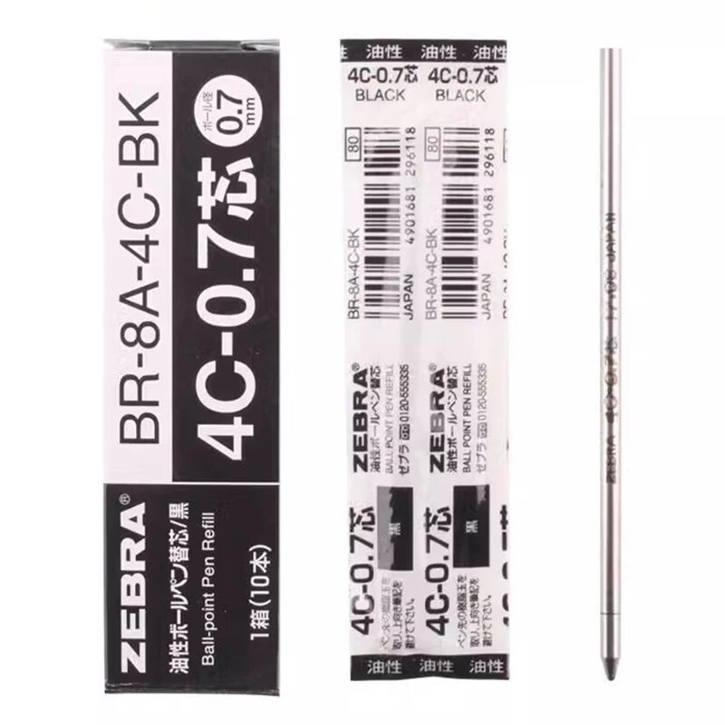 Металлическая шариковая ручка ZEBRA T-3 Black refills 10pcs