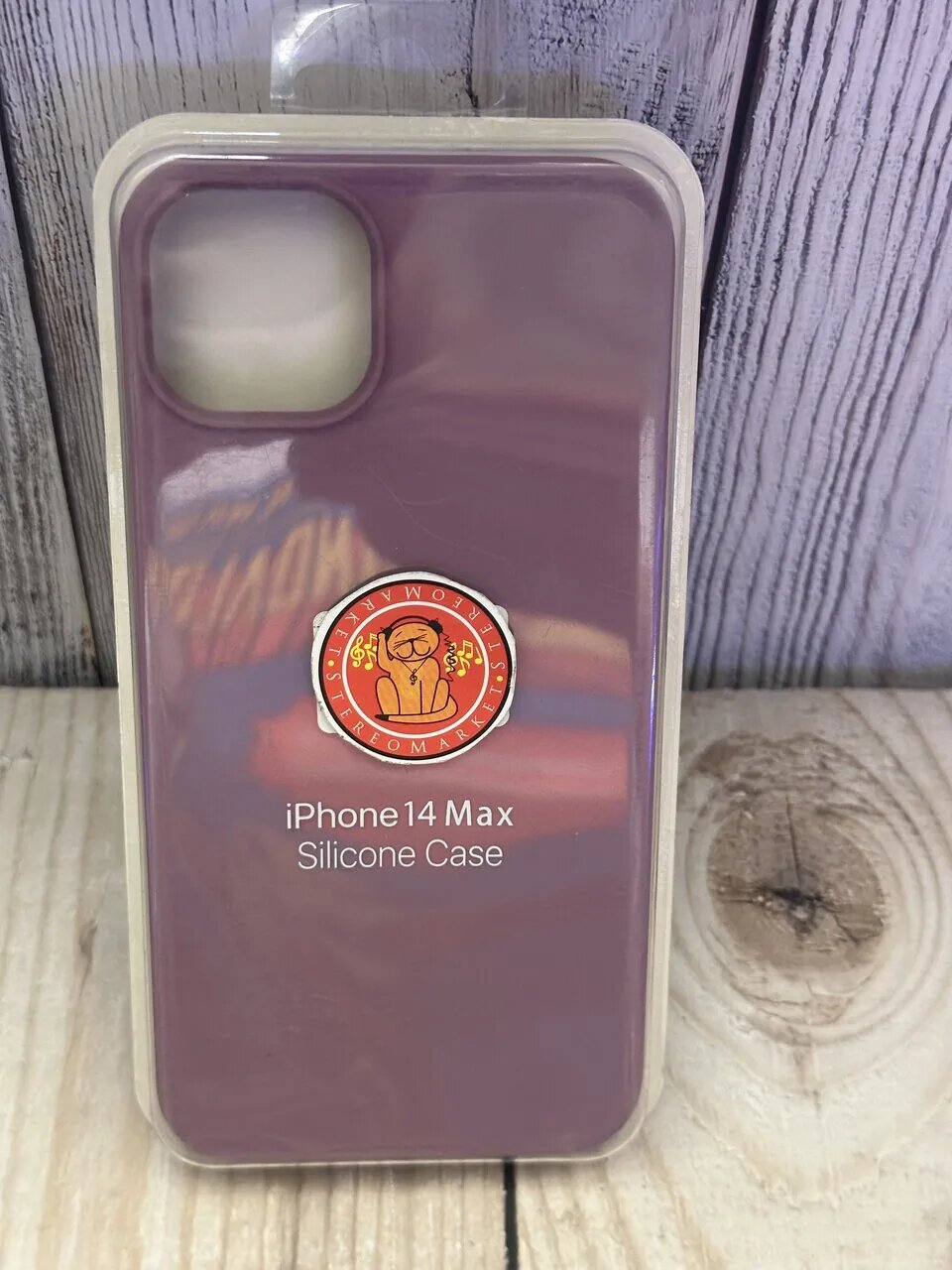 Чехол для Apple iPhone 14 MAx Silicone Case без лого (полная защита)черничный