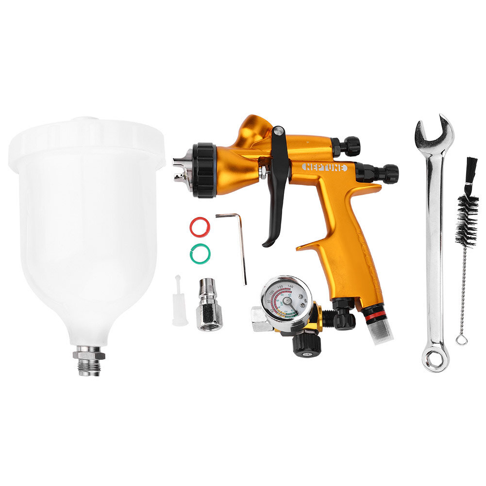 Пневматический аэрограф с гравитационным распылением, калибр 1,3 мм, высокая степень распыления краски, калибр 1,3 мм.