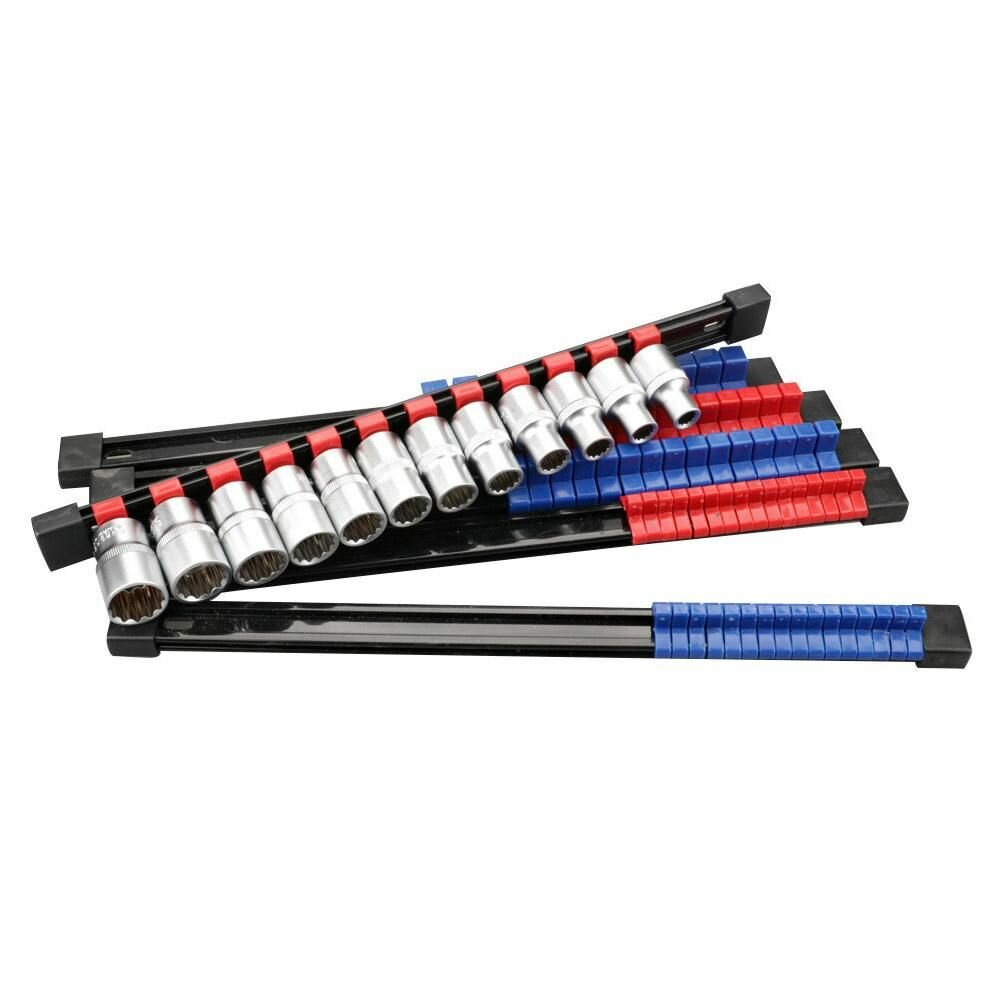 Набор из 6 держателей торцевых ключей из АБС-пластика, регулируемая полка для хранения 1/4 3/8 1/2