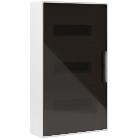 Щиток Dkc 36 мод настенный FRAME ЩРн-П-36, белый, с тонированной дверцей, с 4 шинами PEN (2шт на 8 отв. и 2шт на 10 отв.), F36W1WD