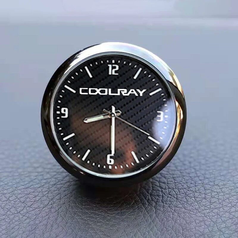 Автомобильные часы Coolray, электронные кварцевые часы, украшение на приборную панель автомобиля, аксессуары для Geely Coolray 2025 2024 2023 2022 2021 2020, Coolray-2 Carbon1pcs
