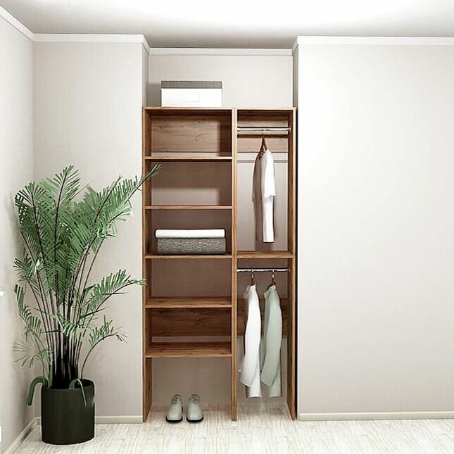 Гардеробная система Комплект стеллаж Модус № 42 100х50х208,4 см Дуб Вотан