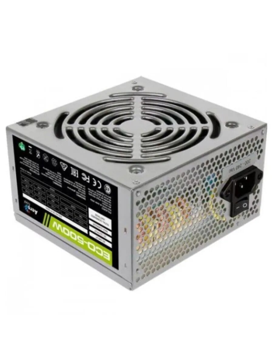 Блок питания ECO 500W ECO-500W серебристый - 500 Вт