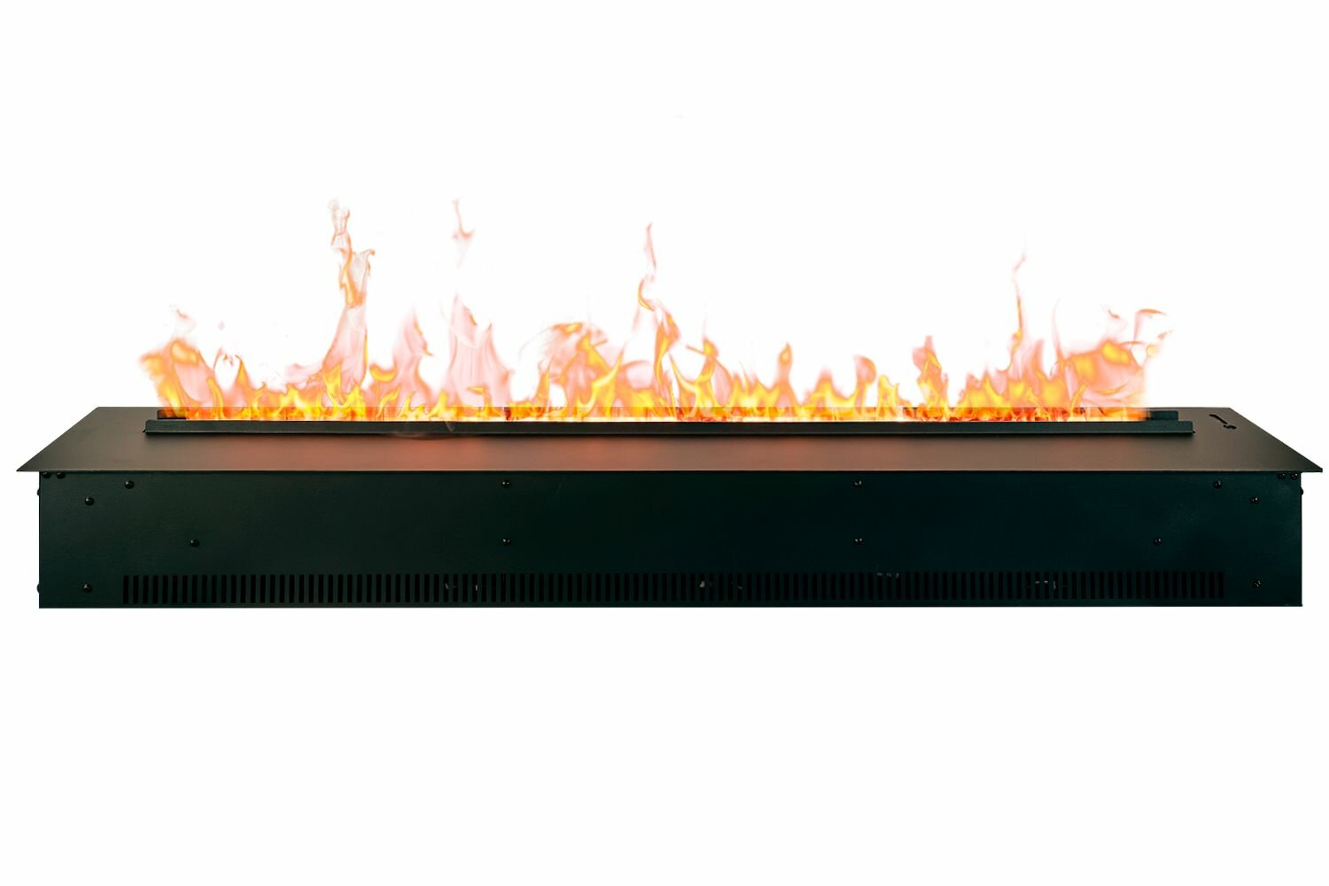 Паровой электрокамин 3D Line-S 150 LED RGB, разноцветное пламя, звуковые эффекты треска дров, управление со смартфона, декоративные дрова + металлическая панель в комплекте