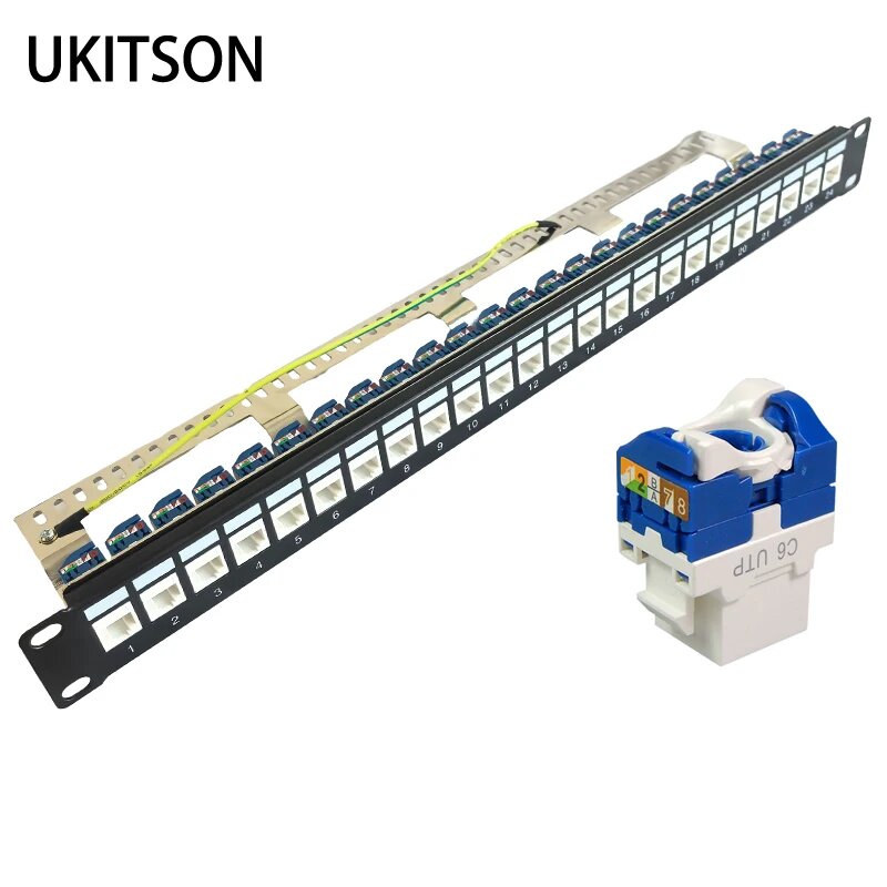 Патч-панель UKITSON 24CAT6RJ45 черная