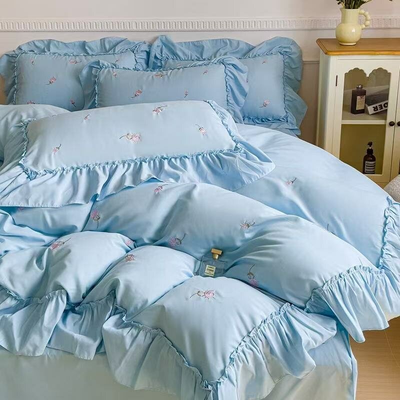 Комплект постельного белья "Хепберн", хлопок, 4 шт, Au Double , Черный