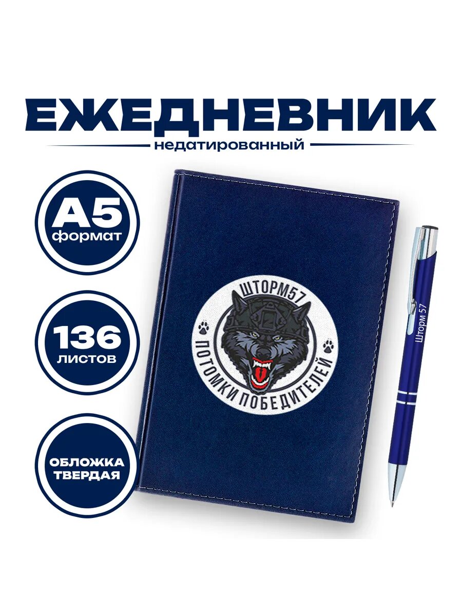 Ежедневник и ручка Шторм 57