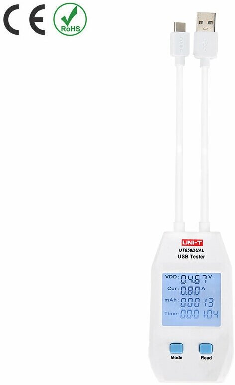 USB-тестер UNI-T UT658DUAL，может проверять USB-зарядные устройства