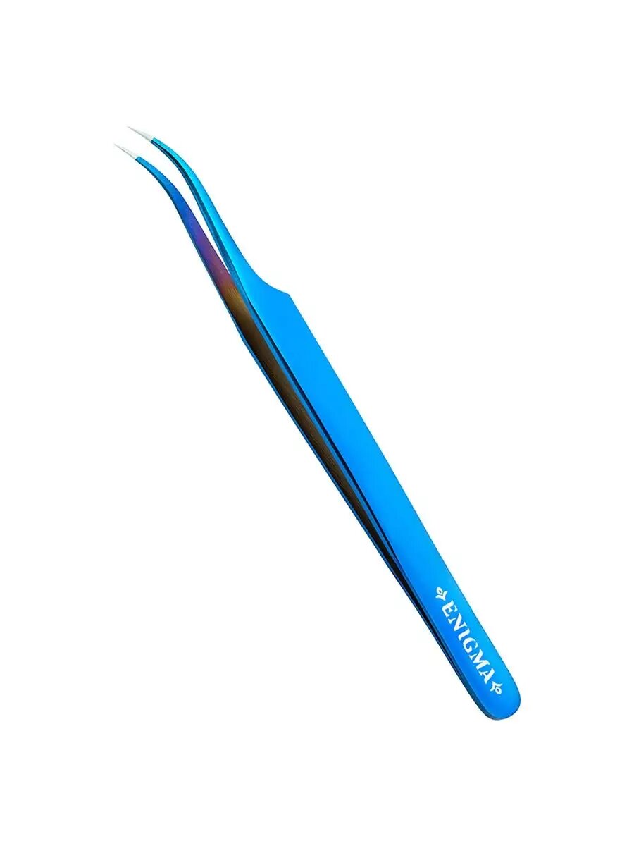 Пинцет изогнутый new Blue руч заточка