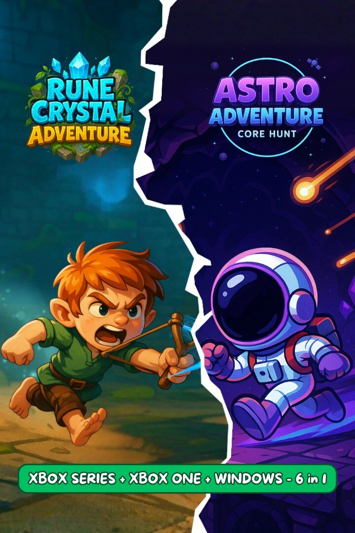 Rune Crystal & Astro Adventure (PACK - 6 IN 1) — ключ активации Xbox / Microsoft Store · PC, Xbox One, Xbox Series X|S · цифровой ключ · любой регион