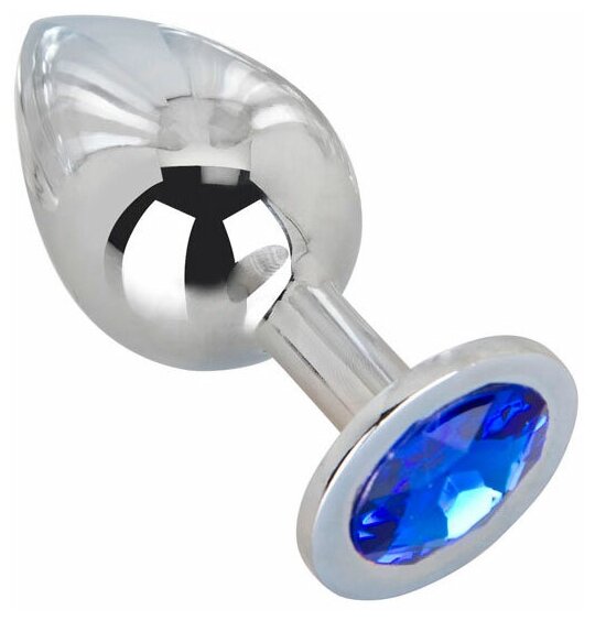 Blue Space — большой плаг из стали с кристаллом, ⌀3.5 см