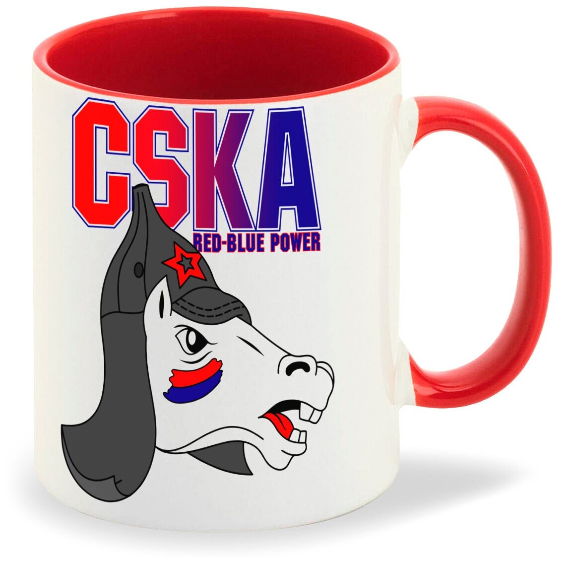 Кружка красная CoolPodarok ЦСКА