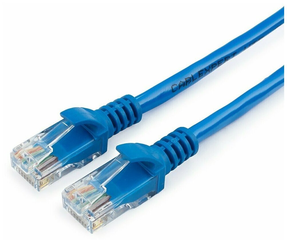 Патч-корд RJ-45, UTP Gembird PP12-2M/B кат.5e, 2м, литой, многожильный (синий)