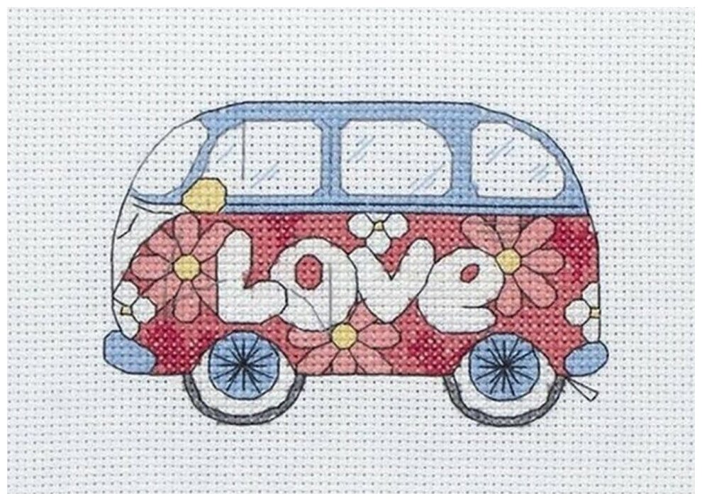 Набор для вышивания Anchor #PCE210 Фургончик, Счетный крест, 8 x 11 см