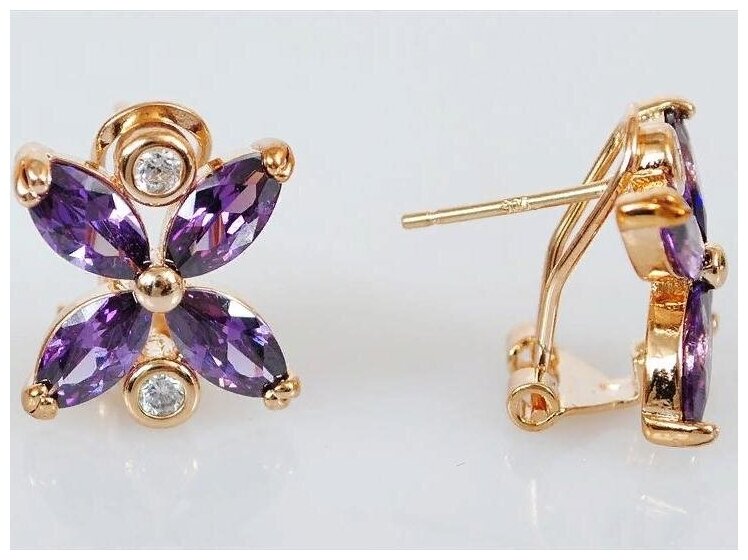 Серьги, аметист