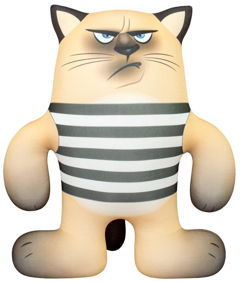 Штучки, к которым тянутся ручки/ Мягкая игрушка-антистресс Кот ВДВ, коричневый