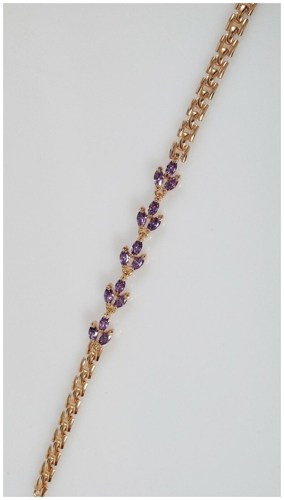 Плетеный браслет, аметист