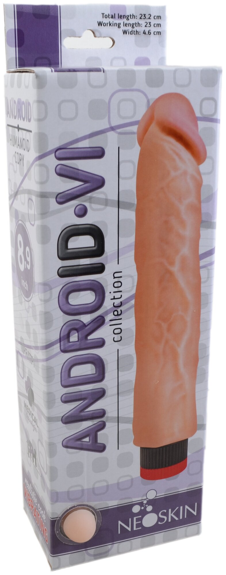 543403 Вибратор ANDROID LONG L=23см D=4,6см