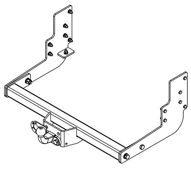 Фаркоп Avtos на ГАЗ NEXT A22R22, A22R32 (Удлиненная) (2013-)(паспорт и сертификат в комплекте)(без электрики)GAZ-12 (90x20x16)