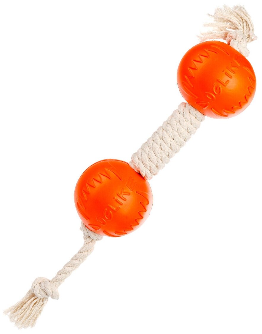 Гантель для собак DOGLIKE Dental Knot канатная белая малая (1 шт)
