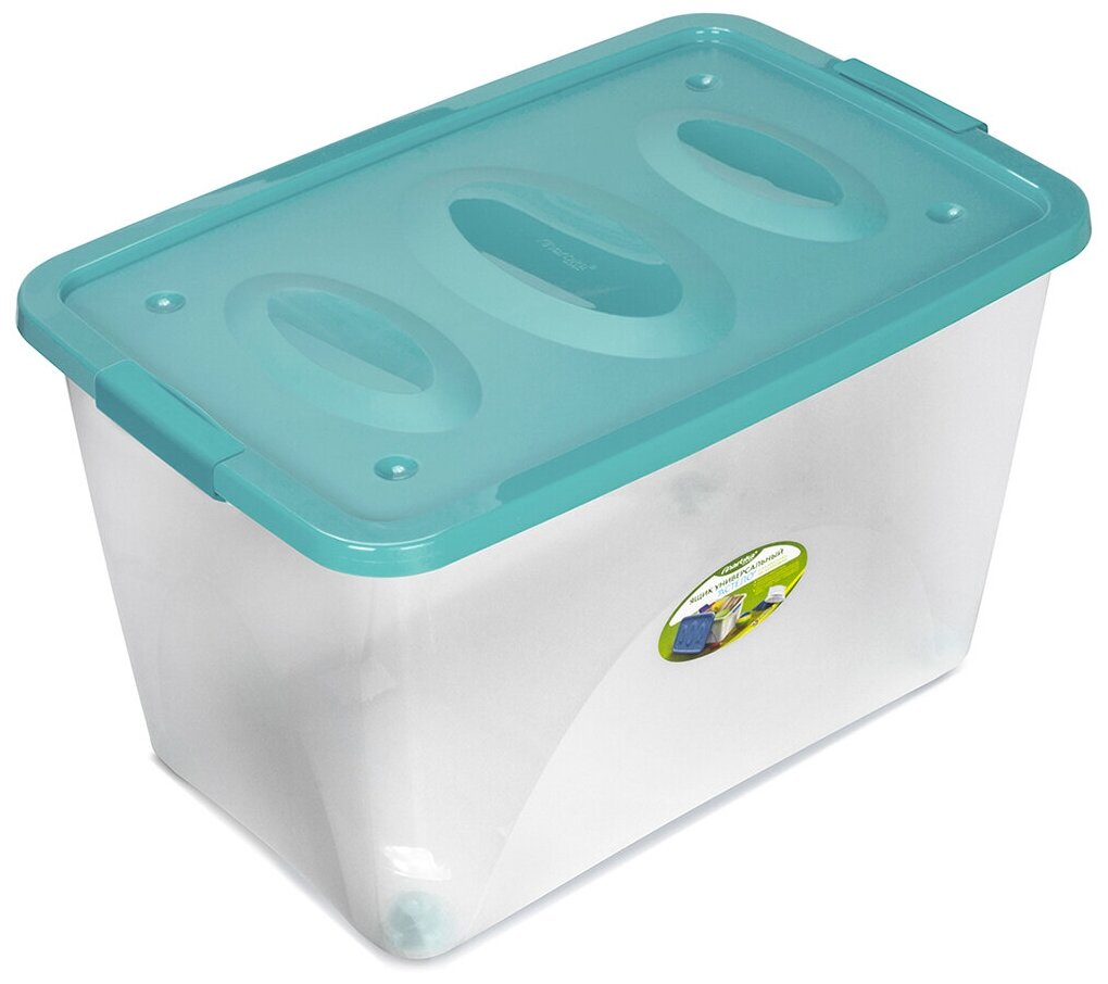 Ящик универсальный Martika Астело, на колесах, 600 x 400 x 360 мм, бирюзовый