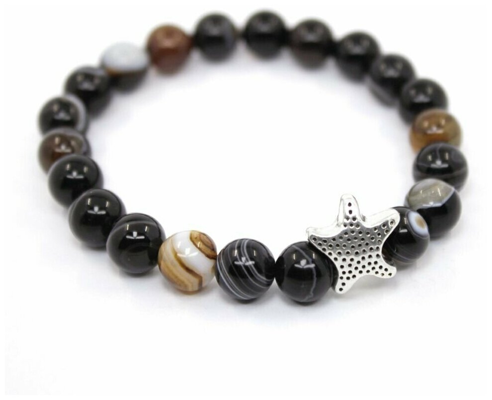 Браслет-нить, агат