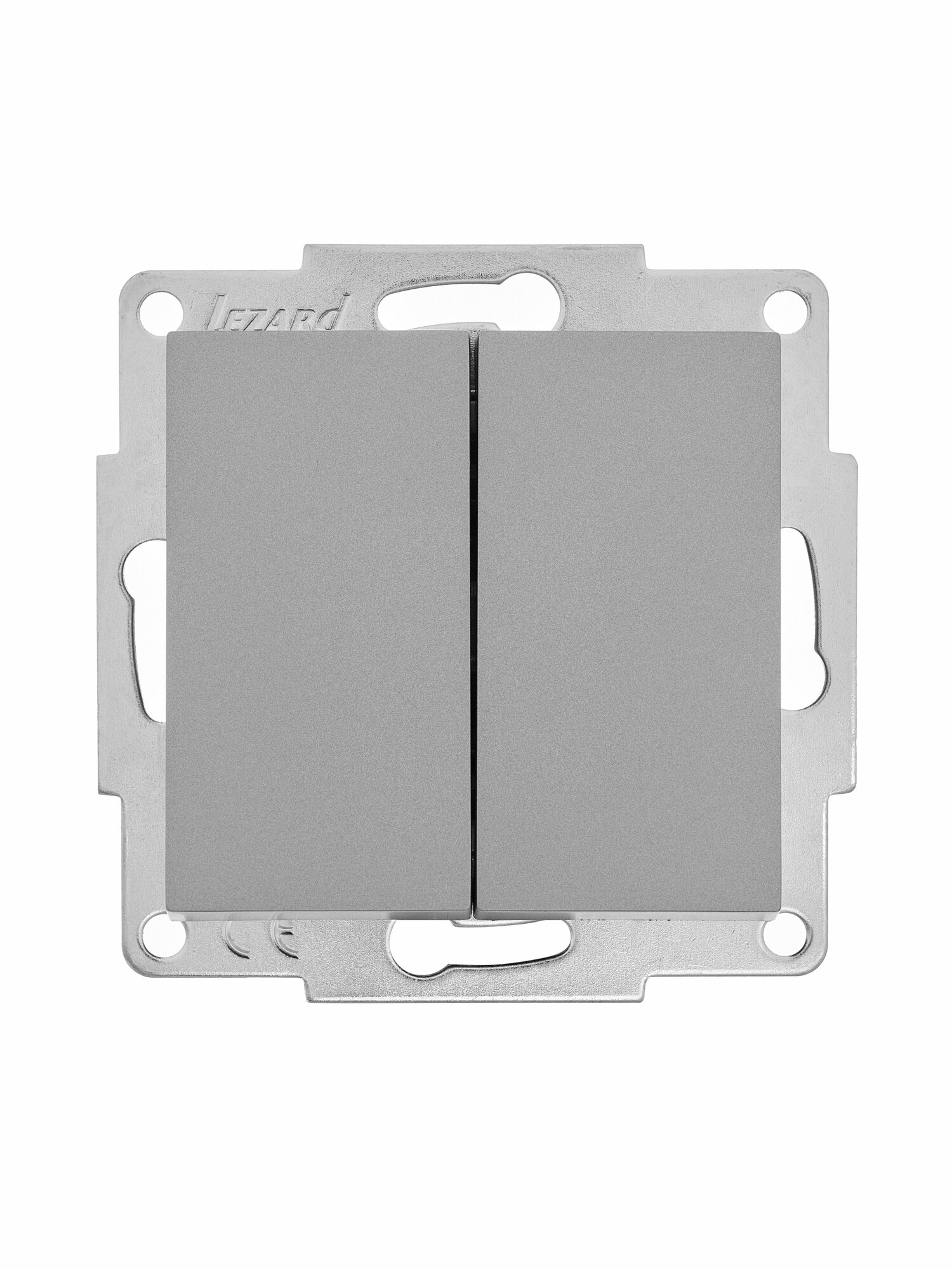 Выключатель двойной VESNA платина