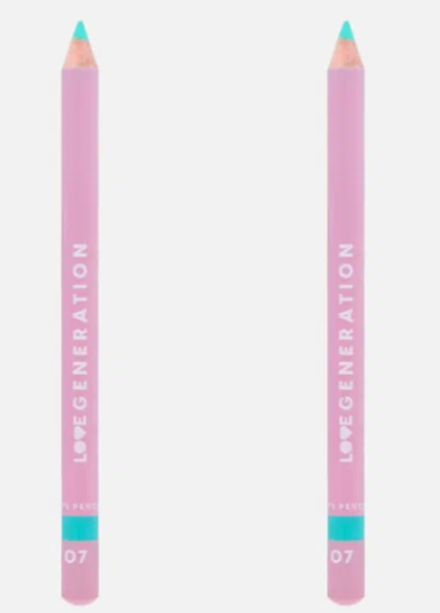 Карандаш для глаз Love Generation Eye Pencil, тон 07 лазурный, 1.2 гр, 2 шт