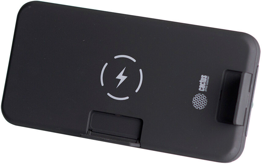 Внешний аккумулятор Cactus CS-PBFSQT-10000 10000mAh QC/PD 18W 3A USB-A/USB-C беспроводная зарядка