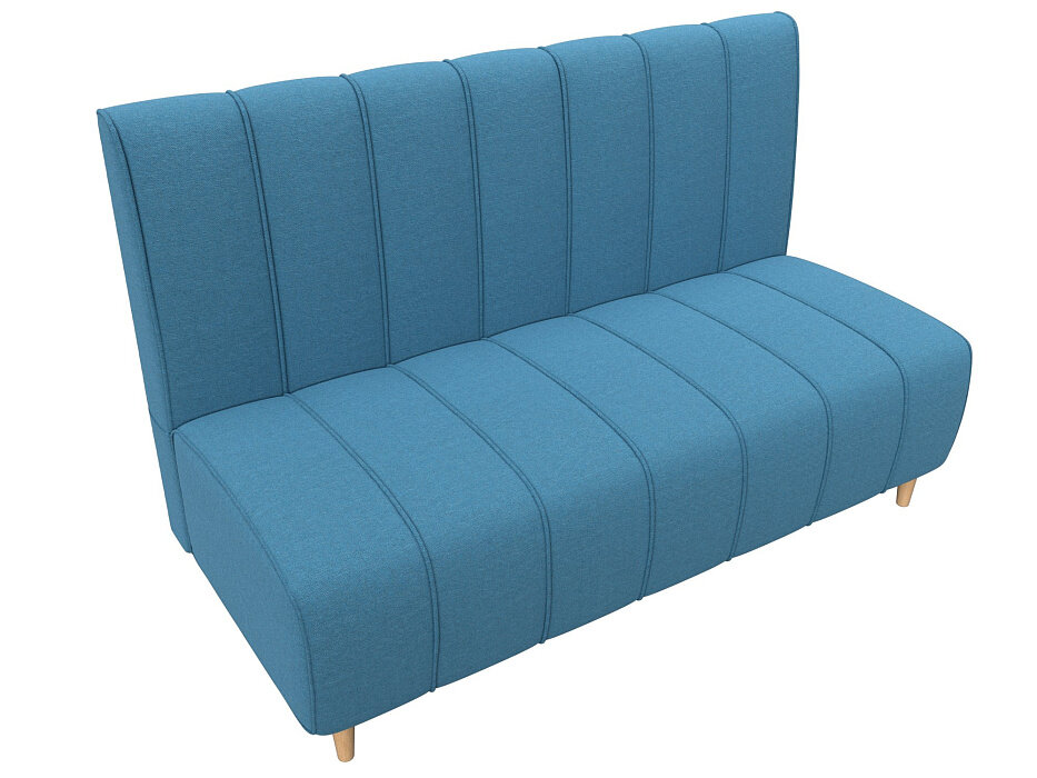 Диван кухонный прямой Ральф, рогожка, механизм нераскладной, Амур голубой, 152x61x100см. Хит Диванов