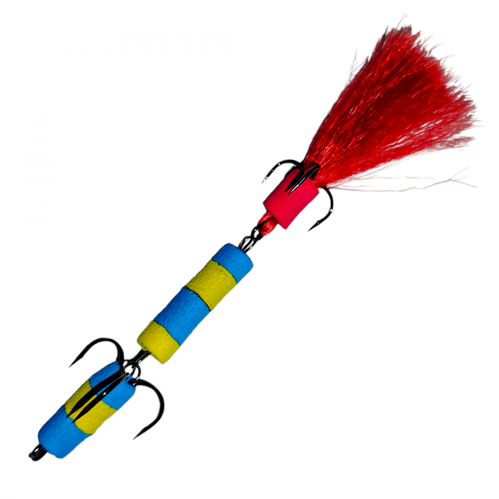 Мандула для рыбалки классика 80 мм. голубой/желтый