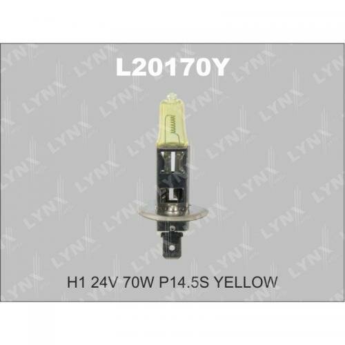 Лампа h1 24v 70w yellow Lynx L20170Y