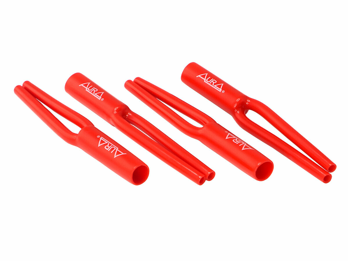 Кабельный ПВХ разветвитель AurA RCA-Y11R, "штаны", 11мм, красный