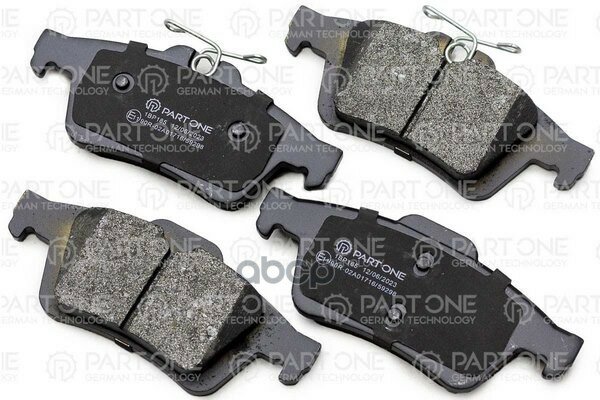 Колодки тормозные дисковые rear, FORD FOCUS III 1.6, 1.6 EcoBoost, 1.6TDCi-2.0TDCi 11>, 123.2x51.9x16.1 PART-ONE арт. 1BP185