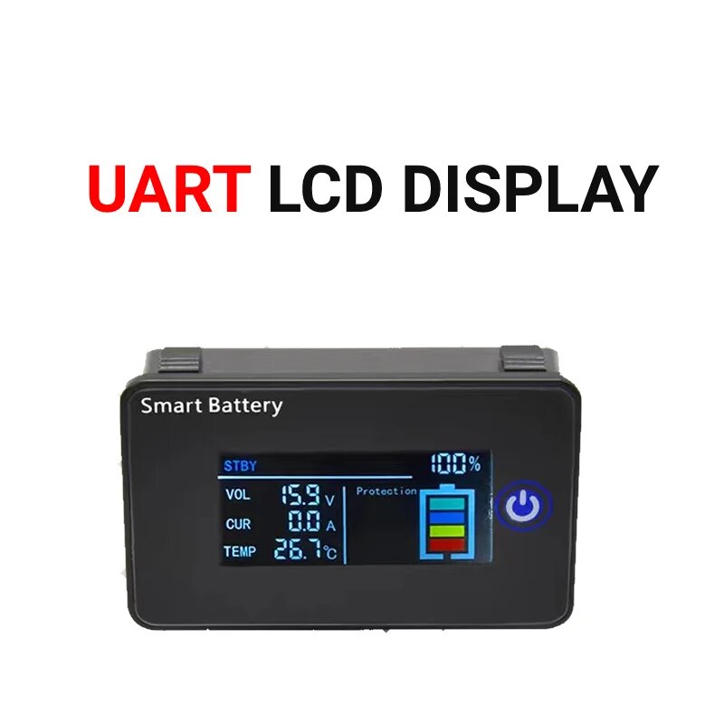 Jiabaida Smart BMS BT ЖК-дисплей для литиевых аккумуляторов LCD03-UART Port