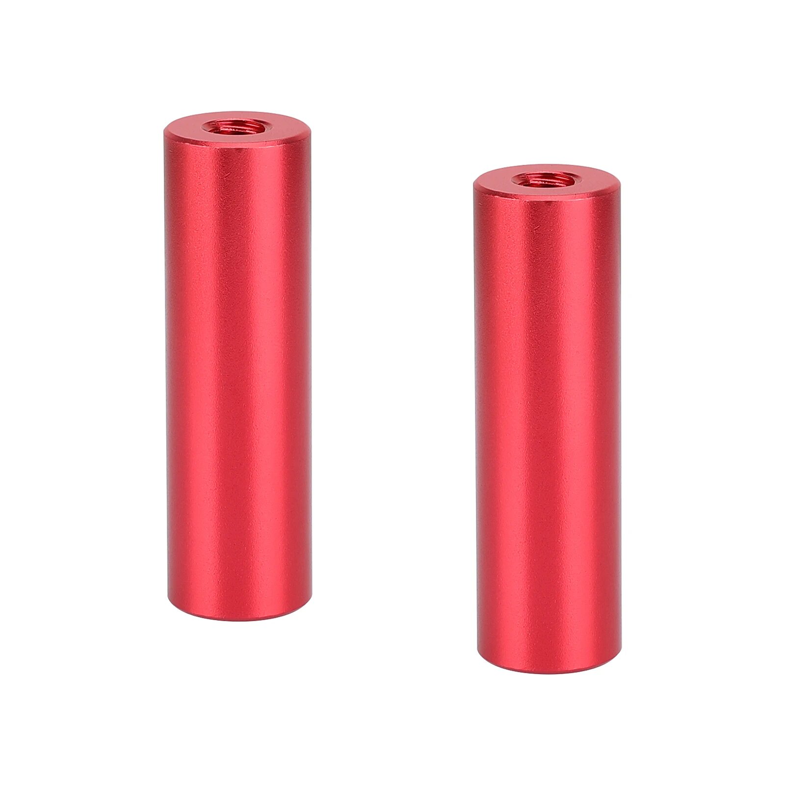 Алюминиевый микростержень CAMVATE 2 дюйма 15 мм (красный и черный) с двухсторонней резьбой 1/4-20 дюймов (2 шт.)