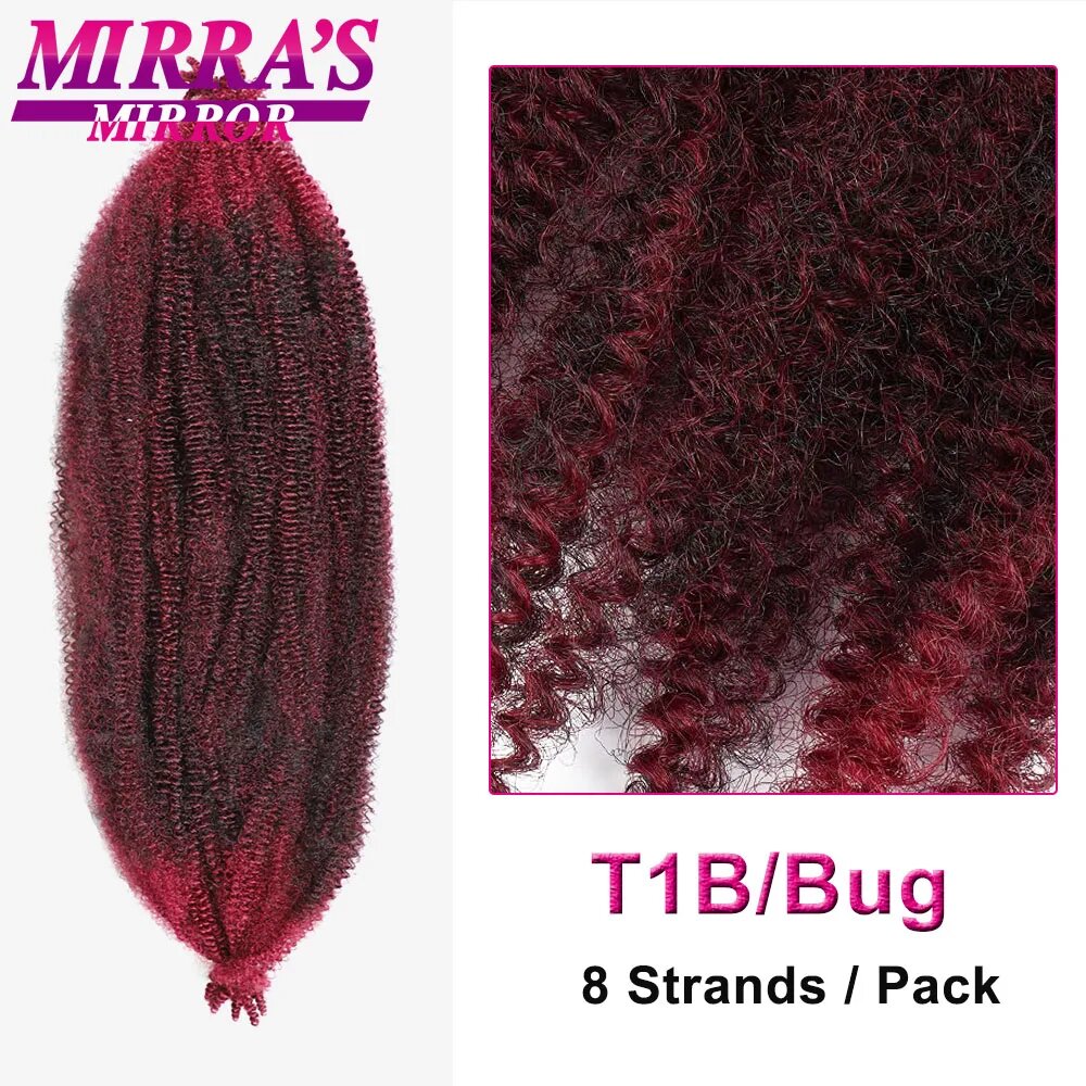 Синтетические афро твист Mirra's Mirror 16/24/28 дюймов 28 дюймов, 1 шт./лот, T1B/Бордовый