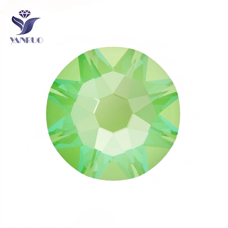 YANRUO стразы стеклянные изумрудные ELTC Green DeLite