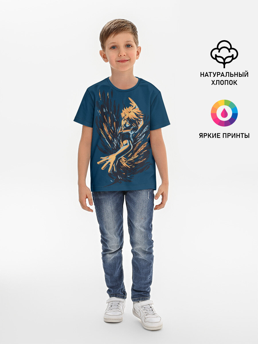 Футболка хлопковая детская ХИНАТА | ВОЛЕЙБОЛ