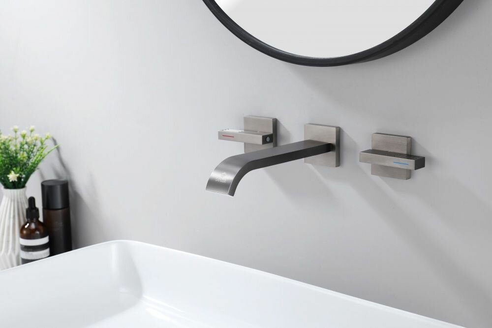 01144-Q Смеситель встраиваемый для раковины (графит) GANZER