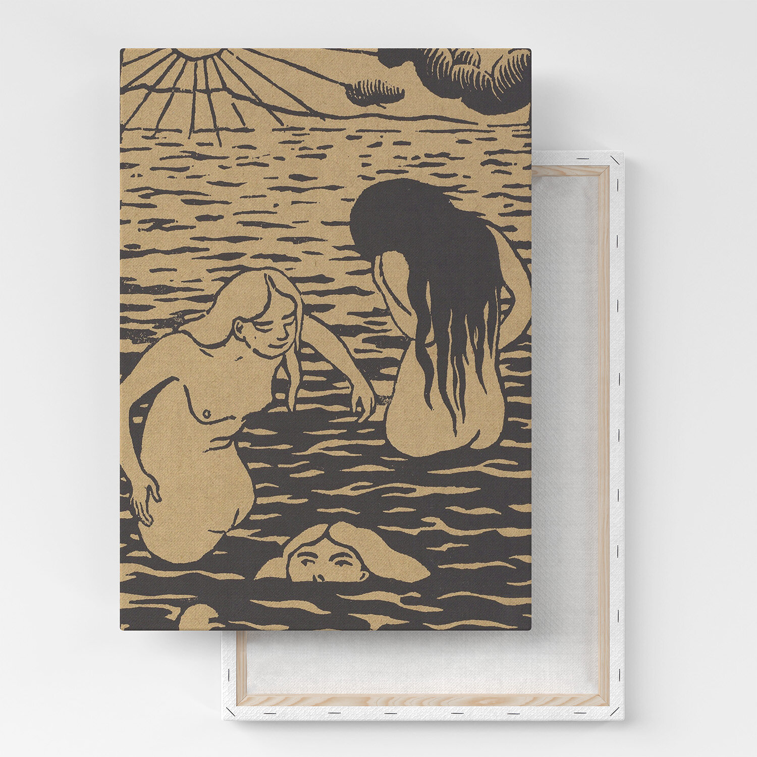 Картина на холсте, репродукция / Феликс Валлоттон - Three Bathers / Размер 40 x 53 см