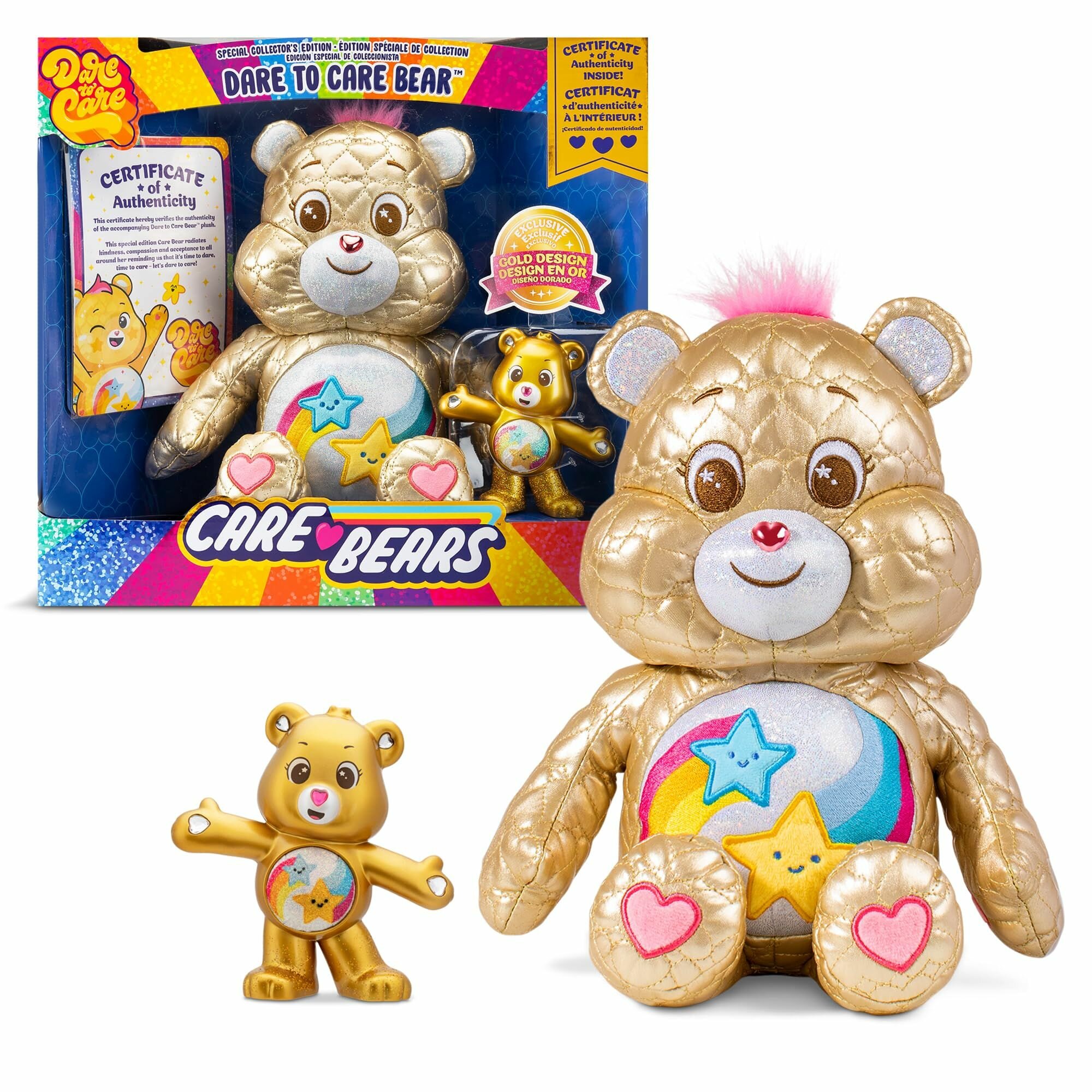Basic Fun Care Bears Gold Design Collectors Edition Dare to Care Bear/Милые детские плюшевые игрушки, Заботливые медведи