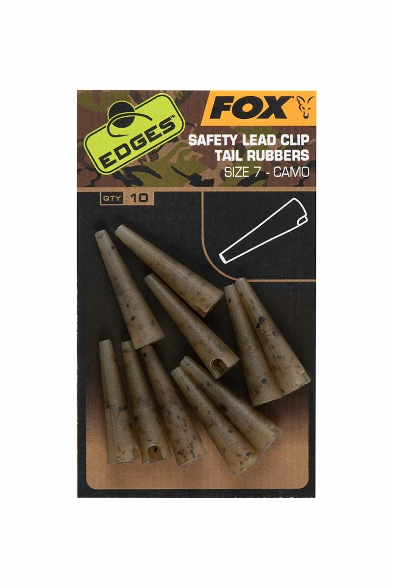 Конус Fox Edges Camo Safety Lead Clip Tail Rubbers 7 (10 шт. в упаковке).