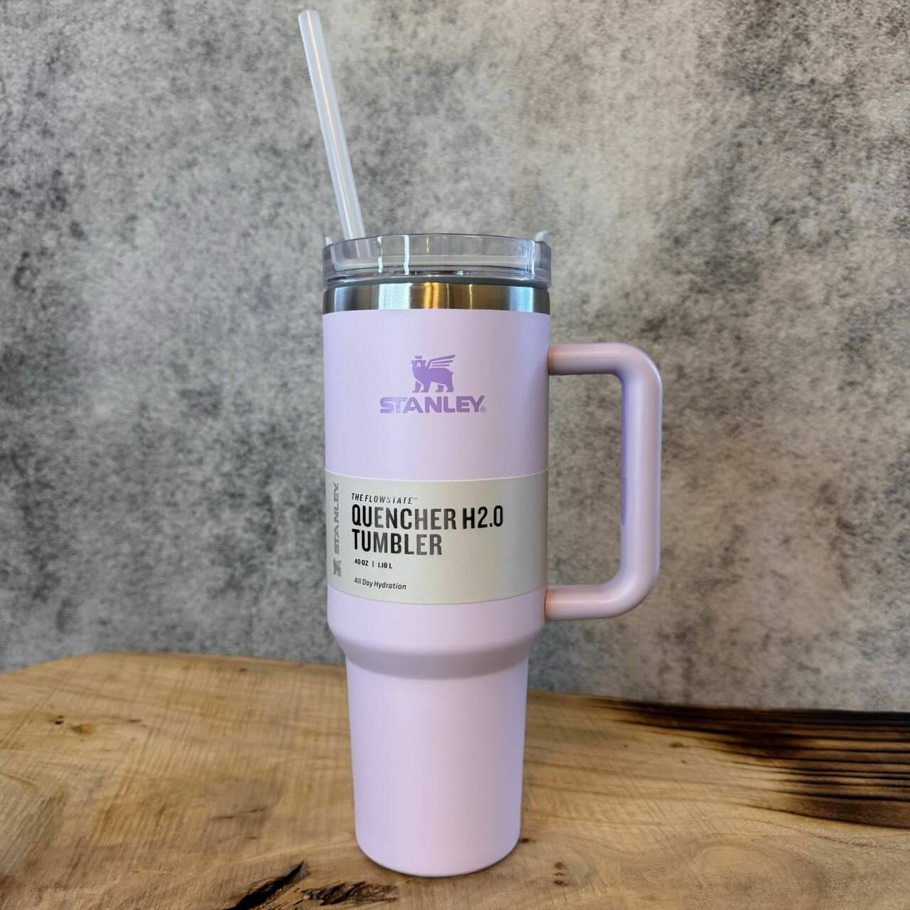 Термокружка из нержавеющей стали для холодных и горячих напитков, Stanley 40OZ 1.18л, цвет Сиреневый