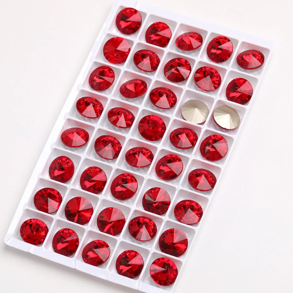 Круглые кристаллы K9 стекла 8-14 мм для декора Красный, 8mm, Light Siam