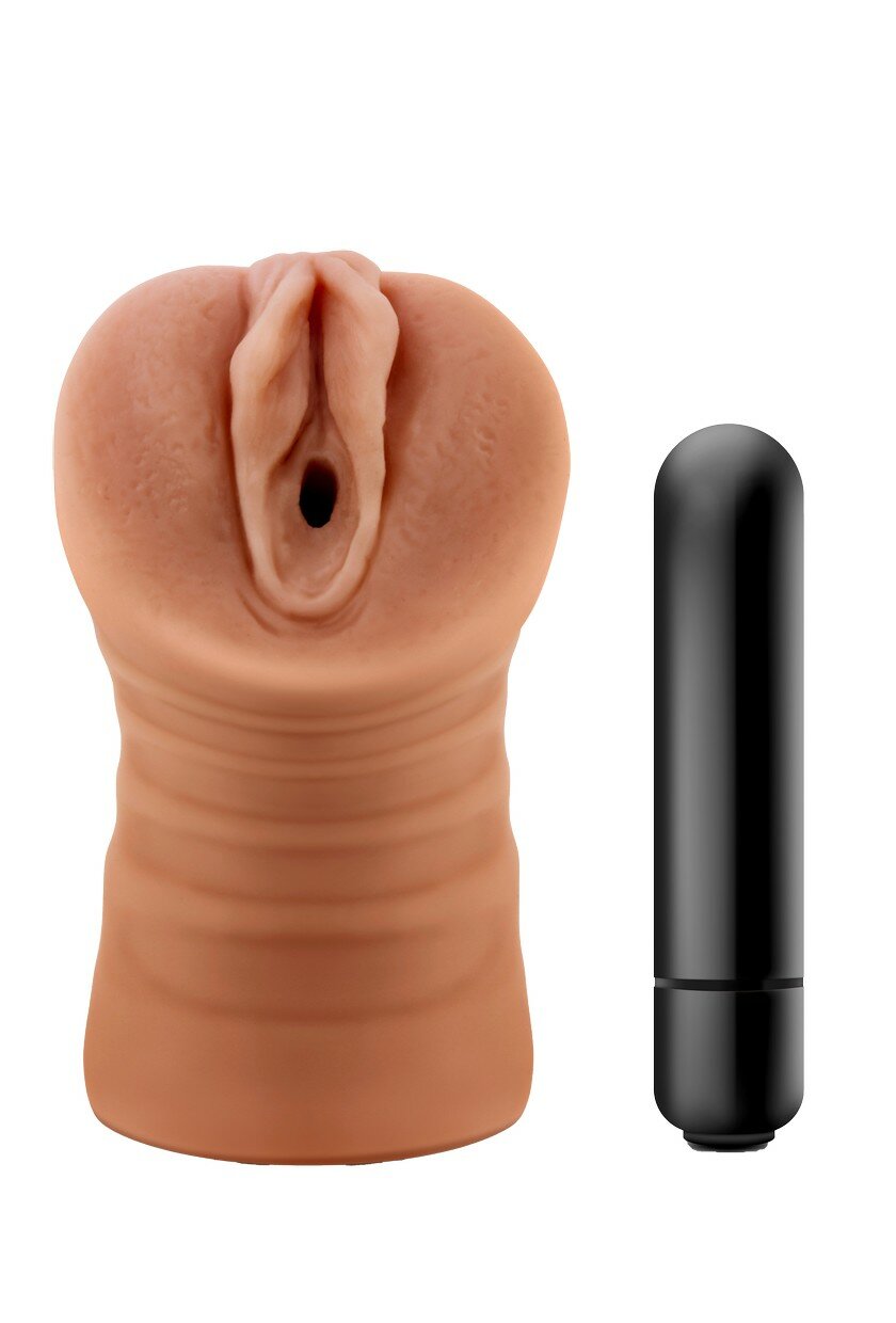 Мастурбатор-вагина цвета карамели Julieta с вибрацией Blush Novelties